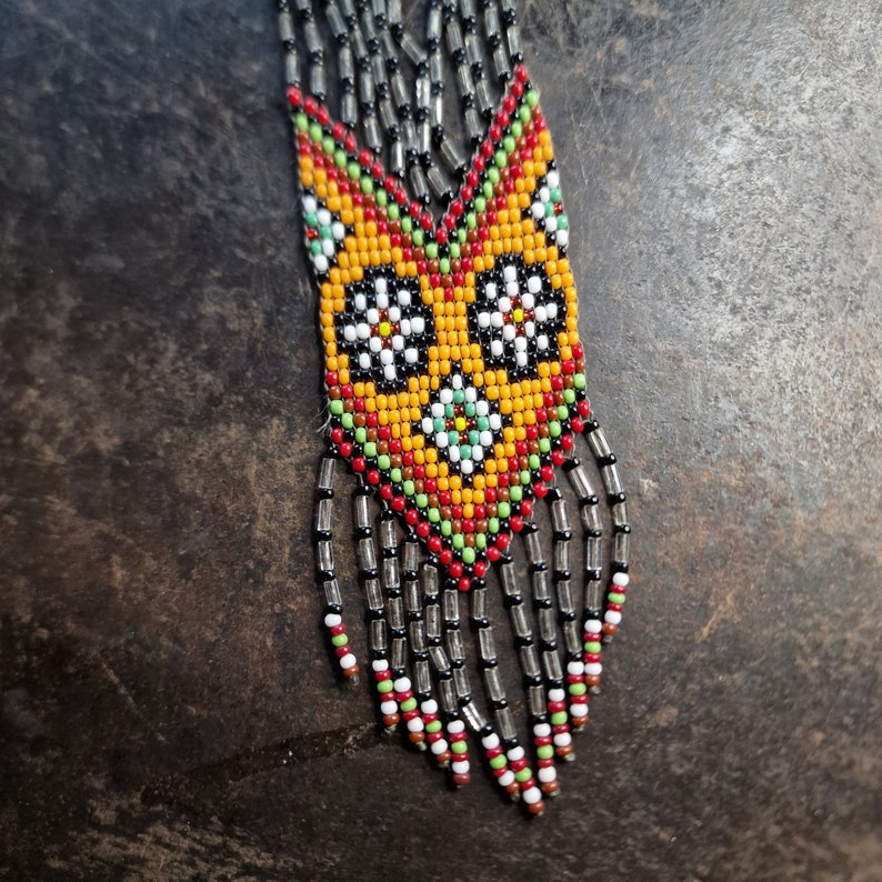 Old 1960s Native American, Indian Beadwork, Traditional Whirling, Seed ...