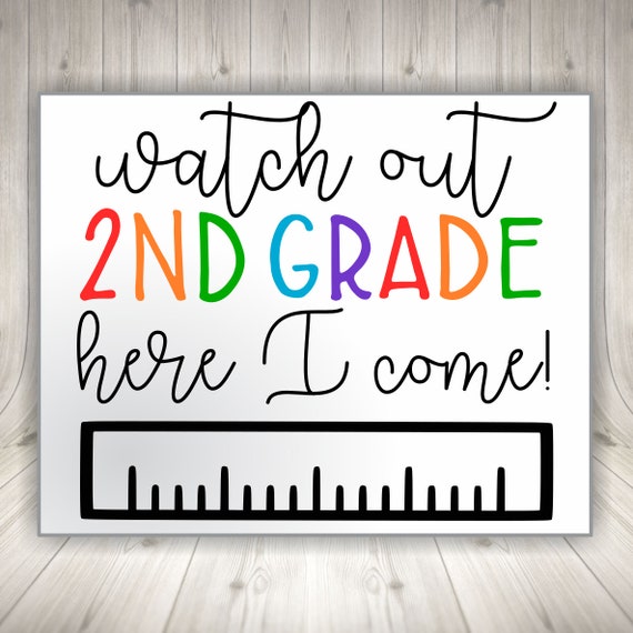 Watch Out 2nd Grade Here I Come Svg Png Dxf Second Grade Svg | Etsy