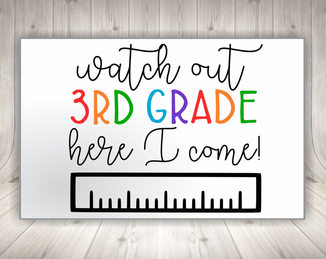 Watch Out 3rd Grade Here I Come Svg Png Dxf Back to School | Etsy
