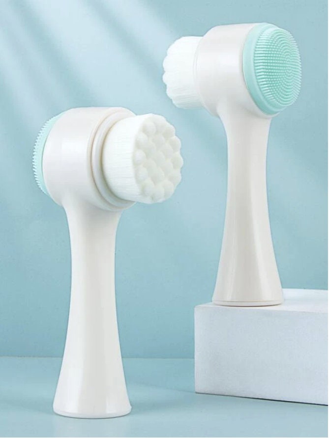 Manual Facial Cleansing Brush, 2-in-1 Skin Care Face Brush and ...