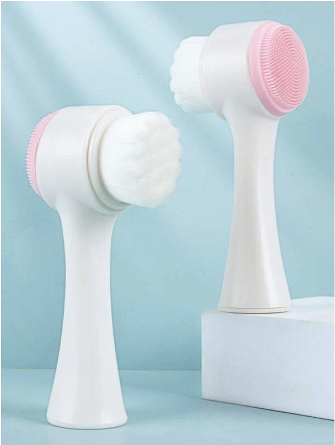 Manual Facial Cleansing Brush, 2-in-1 Skin Care Face Brush and ...