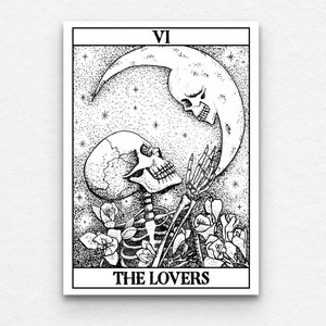 The Lovers Tarot Art Print - Etsy