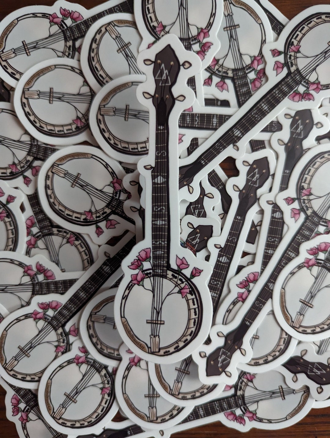 Banjo Vinyl Sticker - Etsy