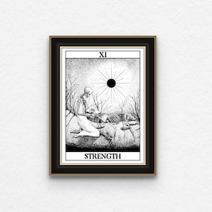 Strength Tarot Art Print - Etsy