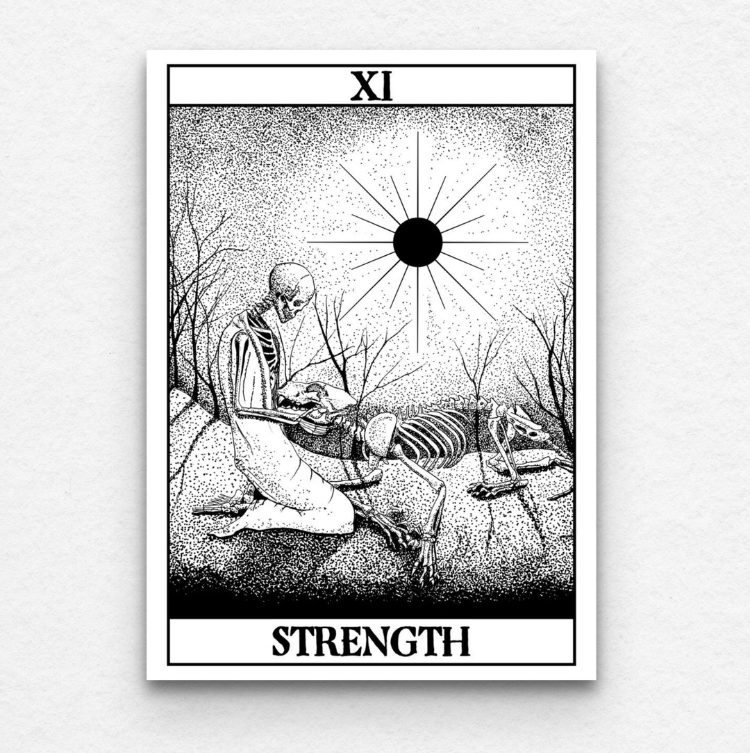 Strength Tarot Art Print - Etsy