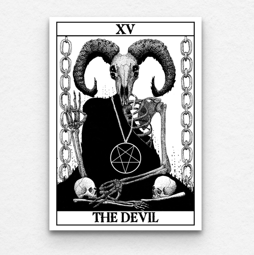 The Devil Tarot Art Print - Etsy