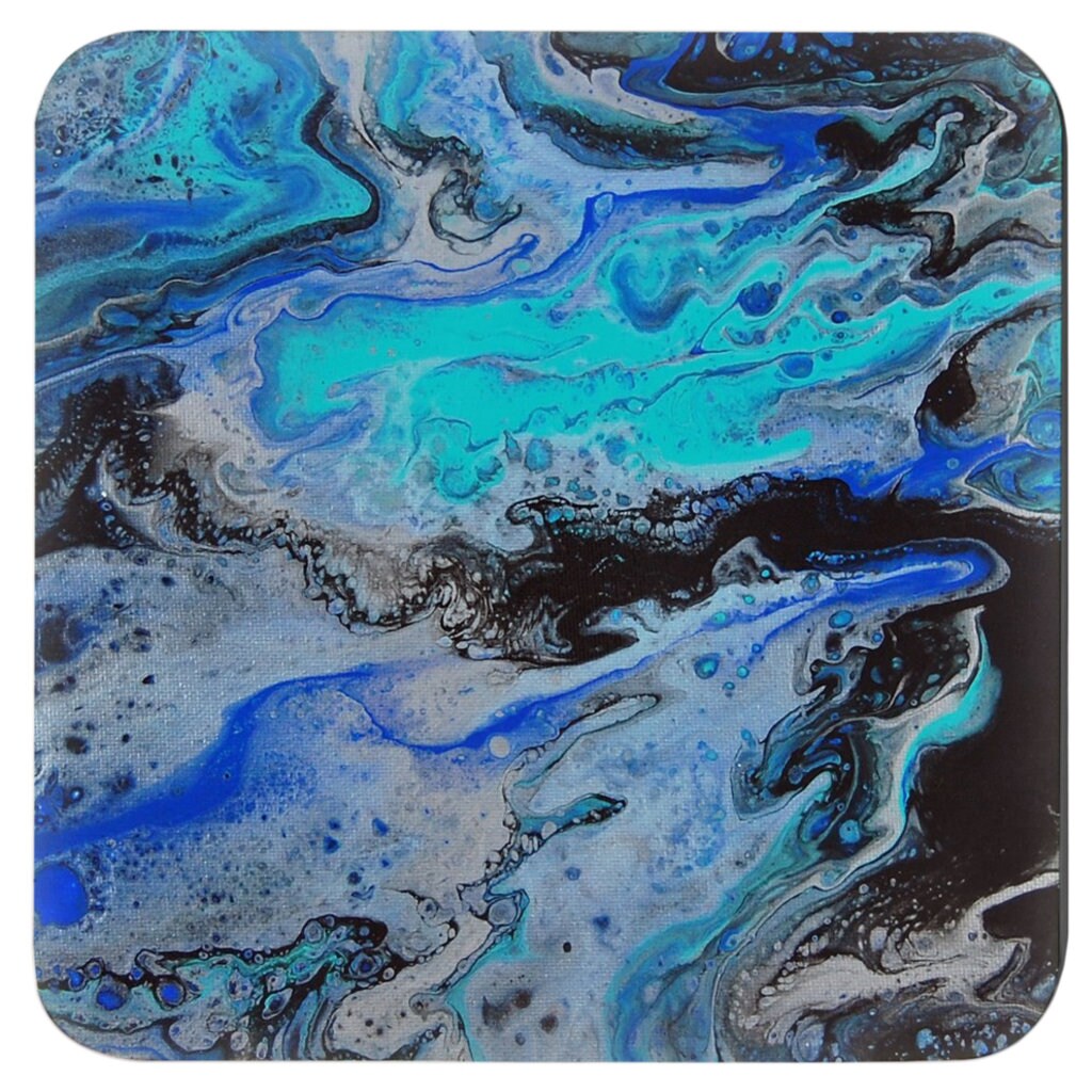 Blue Coasters Abstract Art Drink Coaster Art Print - Etsy