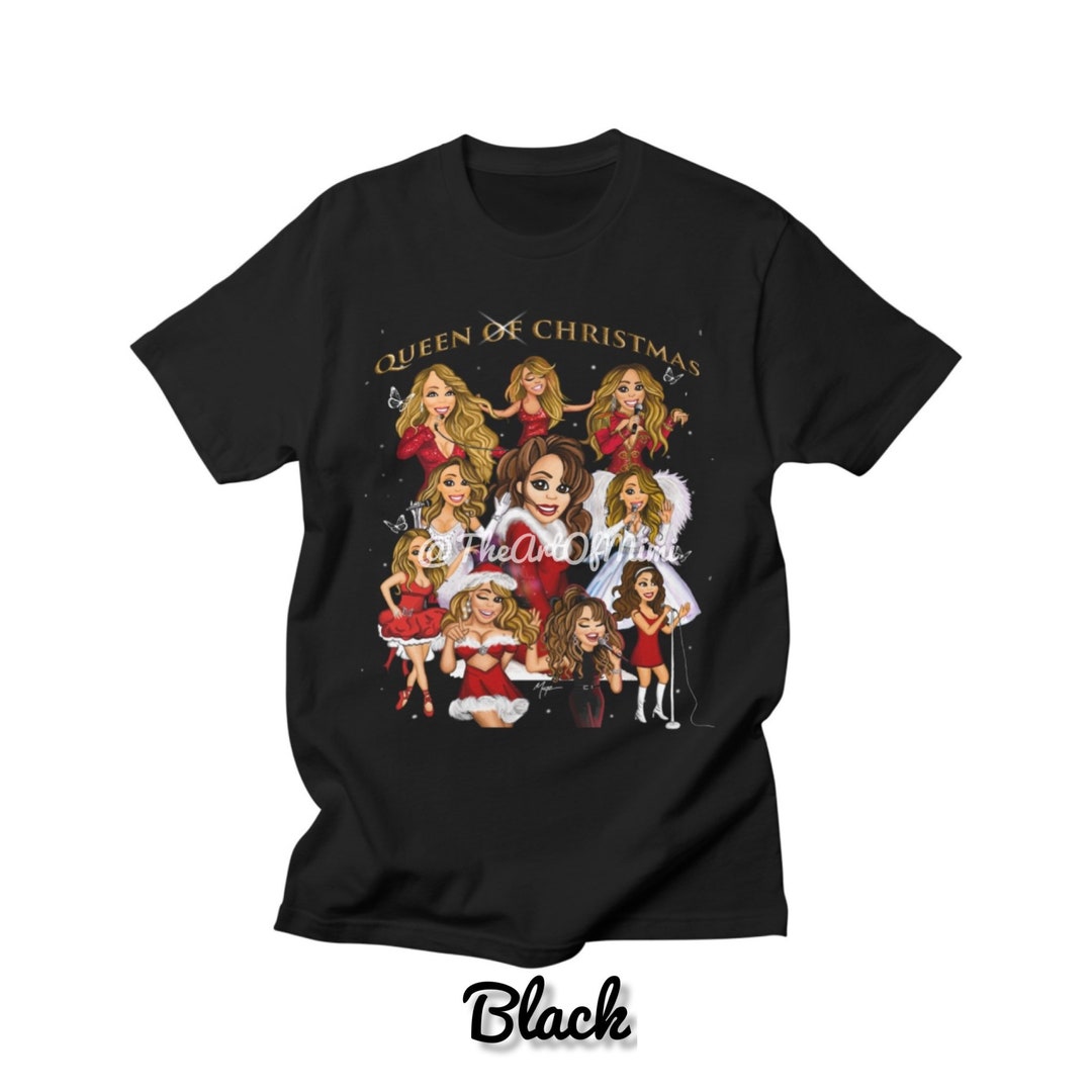 Mariah Carey Christmas Eras (with Queen of Xmas Text) Inspired Unisex T ...