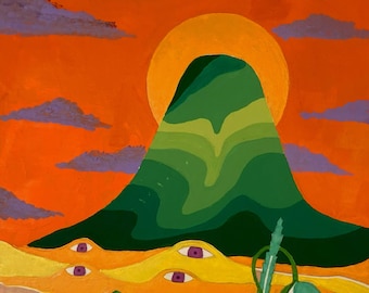 Psychedelic Landscape Painting - Etsy