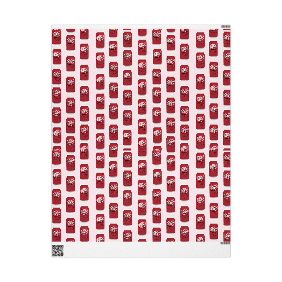 Dr Pepper Can Pattern Wrapping Paper | Soda Pop Retro Beverage Print - Etsy