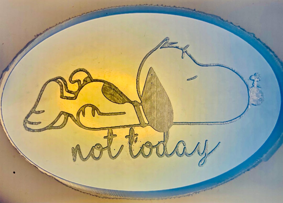 Three Inch Oval Not Today Snoopy and Woodstock Mold - Etsy