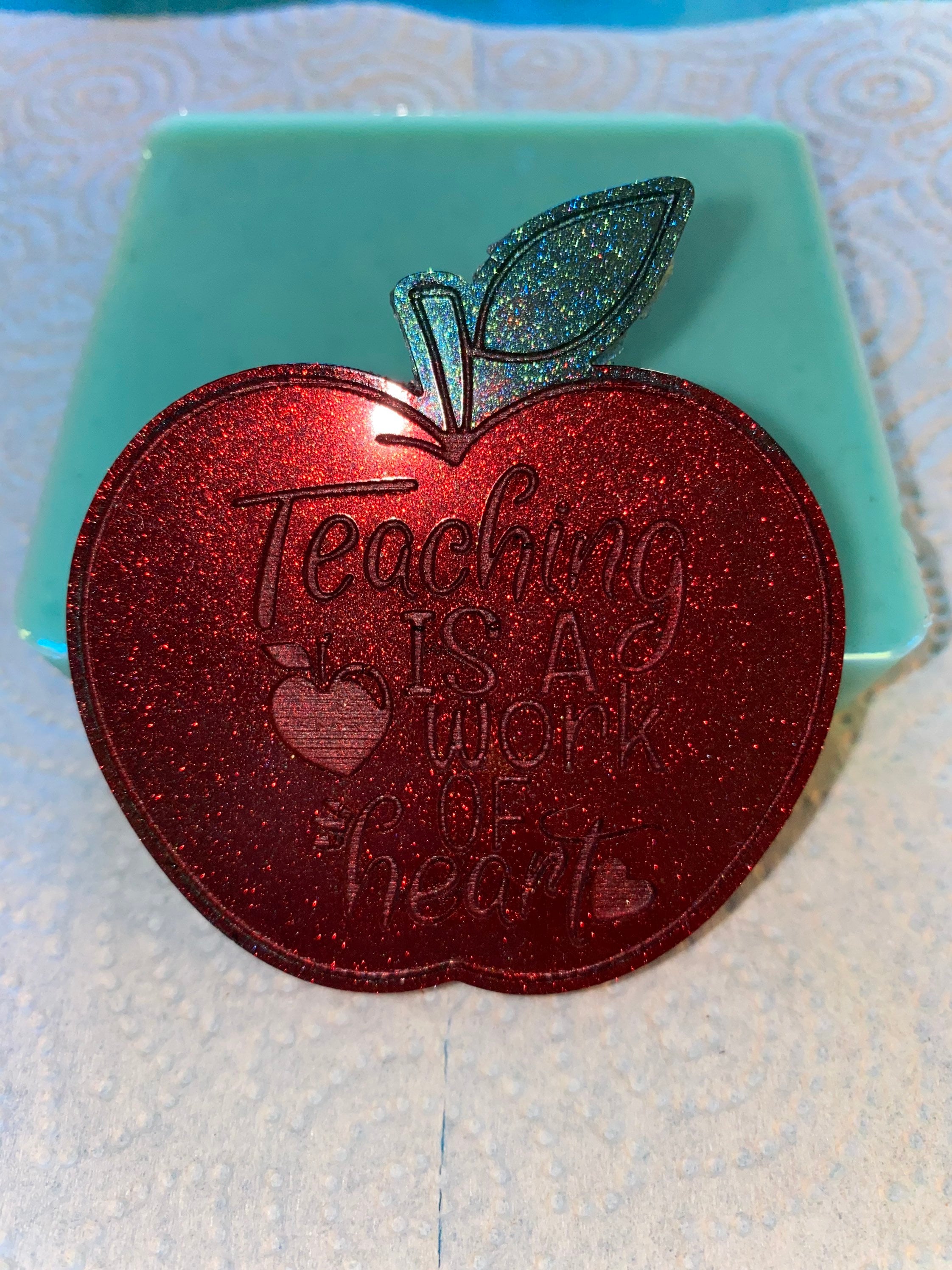 Teacher Apple Mold Teaching is a Work of Heart | Etsy
