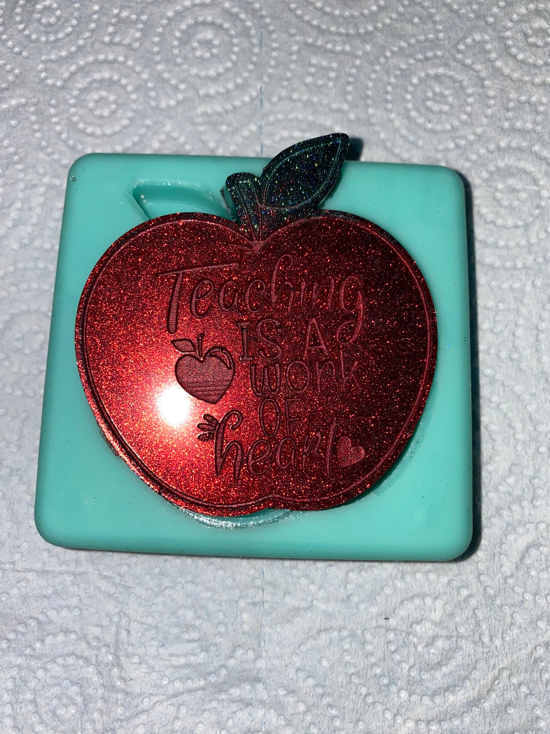 Teacher Apple Mold Teaching is a Work of Heart | Etsy