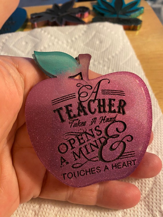 A Teacher Takes a Hand Opens a Mind and Touches a Heart 3 Inch | Etsy