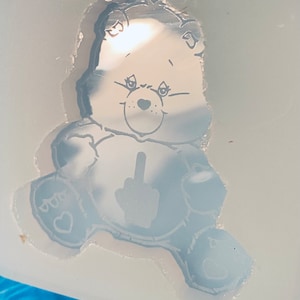 3 Inch Don’t Care Middle Finger Bear - Etsy
