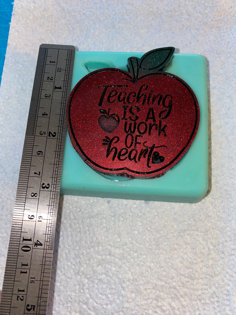 Teacher Apple Mold Teaching is a Work of Heart - Etsy