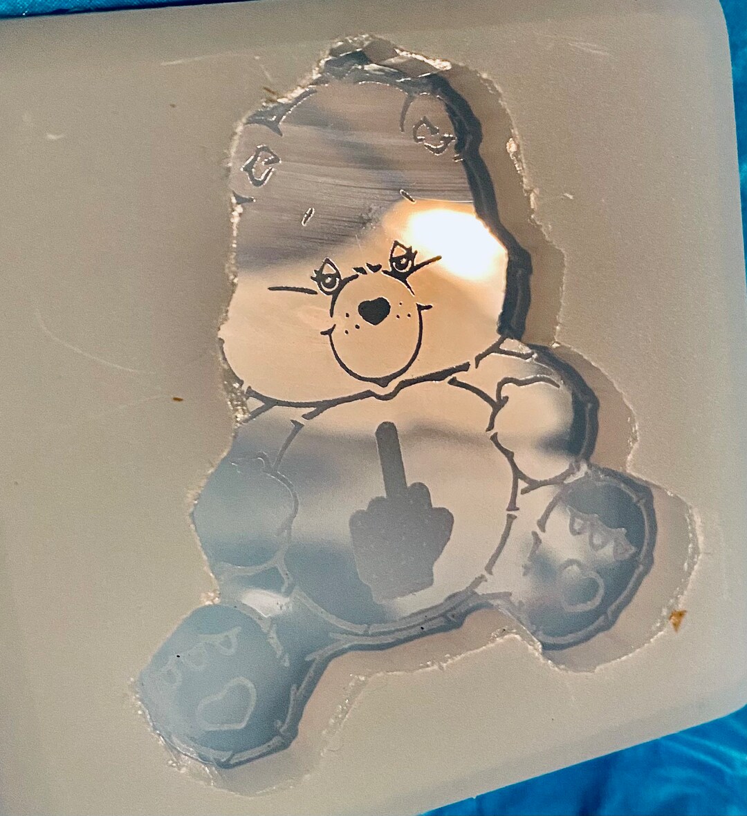 3 Inch Don’t Care Middle Finger Bear - Etsy