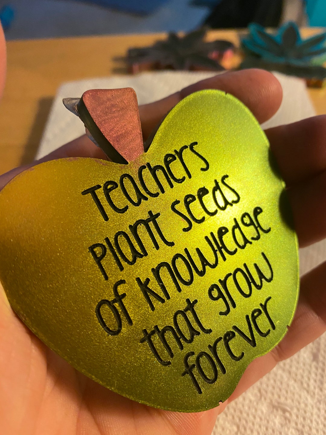 Teachers Plant Seeds of Knowledge That Grow Forever 3 Inch Apple Mold ...