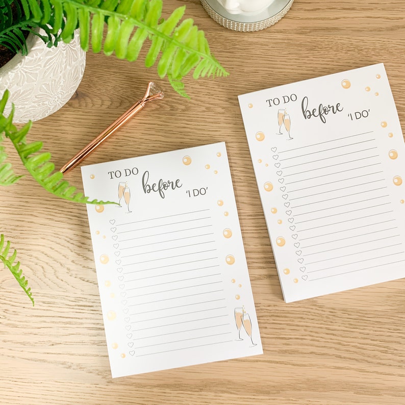 TO DO Wedding Notepad Wedding Notepad to Do Before I DO | Etsy