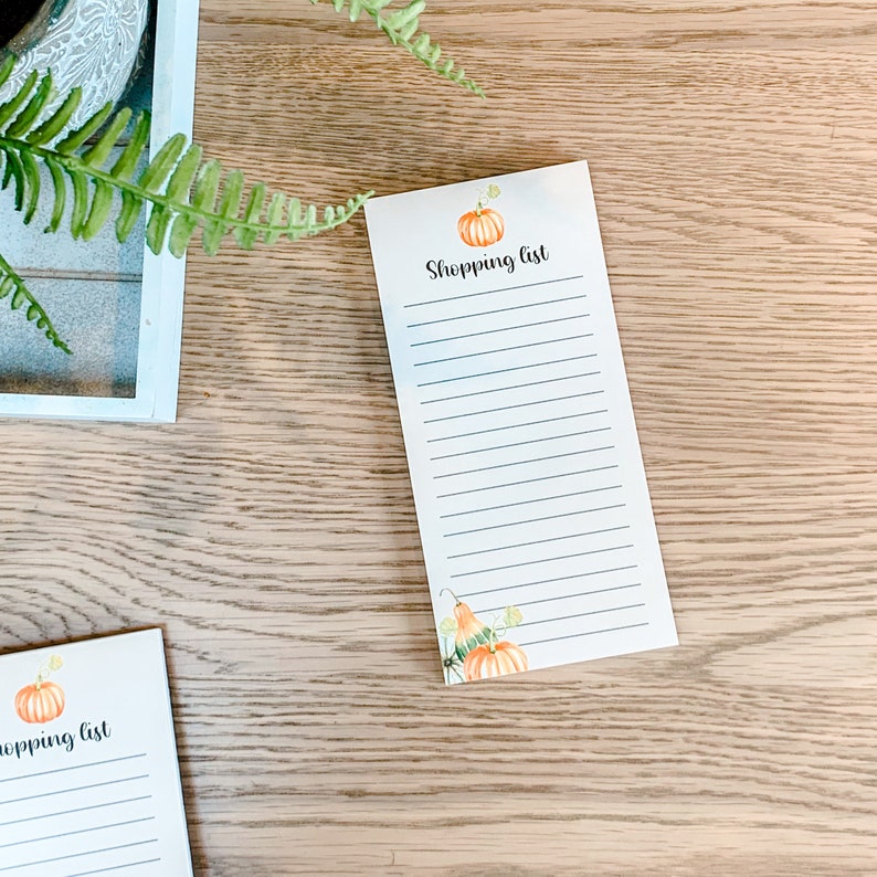 Autumn Shopping List Notepad With MAGNETS - Etsy UK