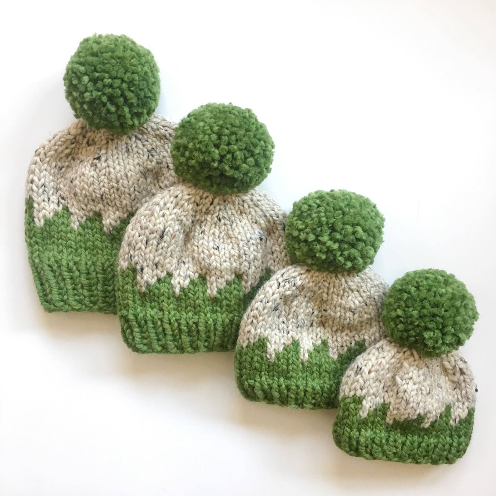 Mountain Peaks Hat - Knitting Pattern - Etsy