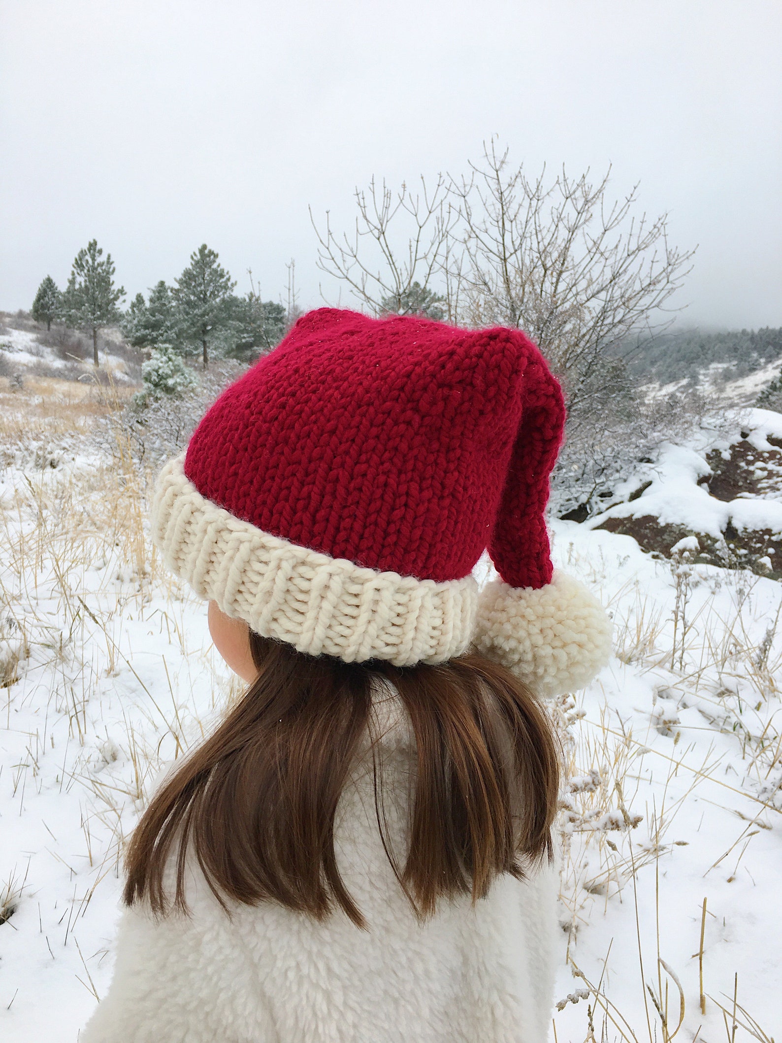 Cozy Knit Santa Hat Knitting Pattern - Etsy