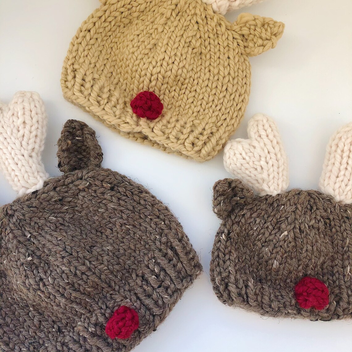 Cozy Knit Reindeer Hat Knitting Pattern - Etsy