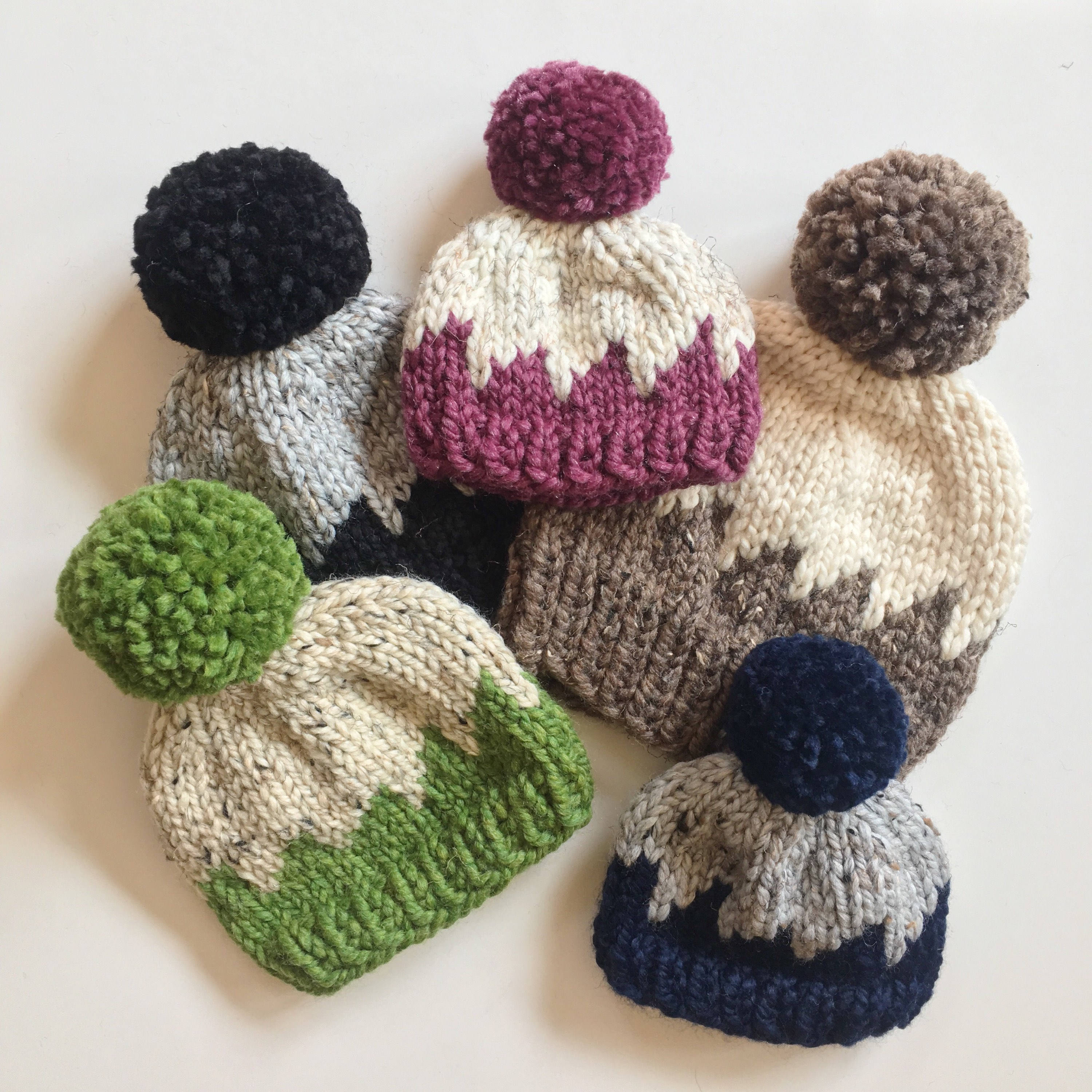 Mountain Peaks Hat - Knitting Pattern - Etsy