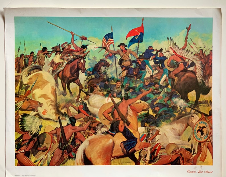 Standard Oil Vintage Print of Custer's Last Stand | Etsy