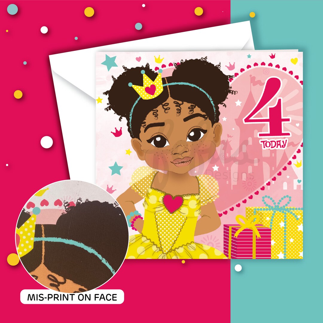 SECONDS – Girls Birthday Card | SALE | Diverse Greeting | Afro & Mixed ...