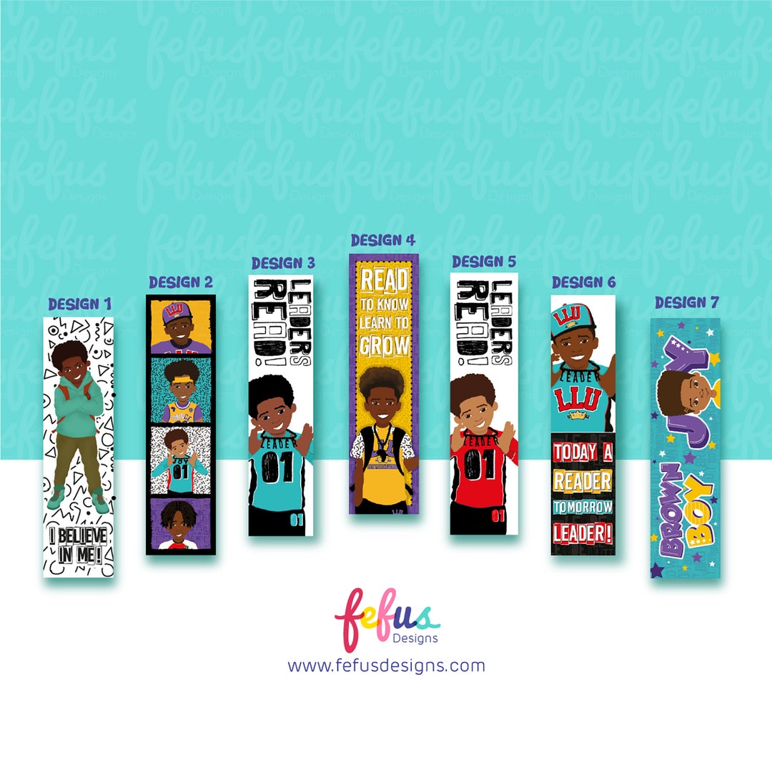 Little Leaders Boys Bookmarks | Diverse Readers Gifts, Books, Brown Boy ...