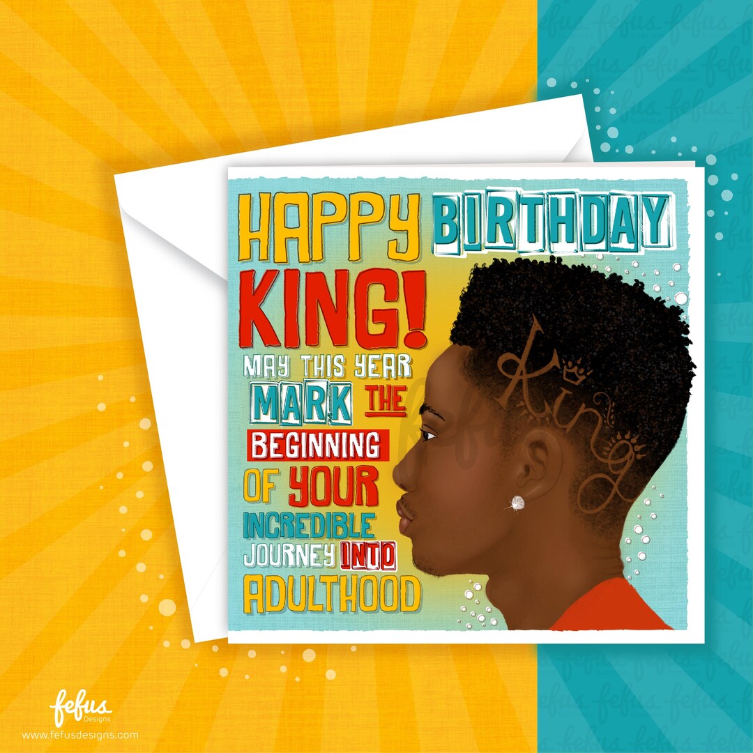 Black Boy Joy Birthday Card | Happy Birthday King | Empowering ...
