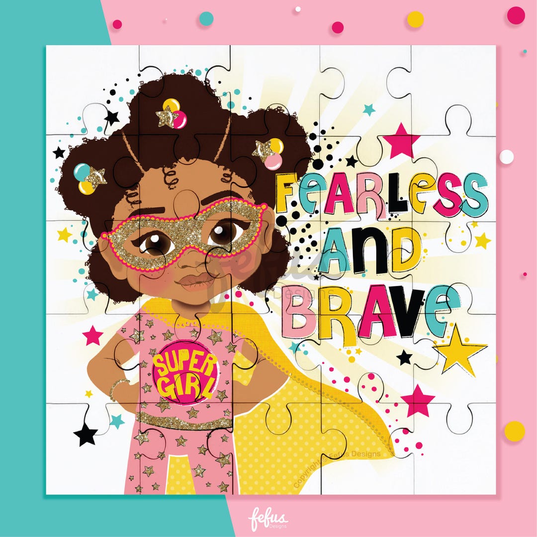 Brown Girl Superhero Puzzle | 25-piece Wooden Jigsaw | Empowering Kids ...