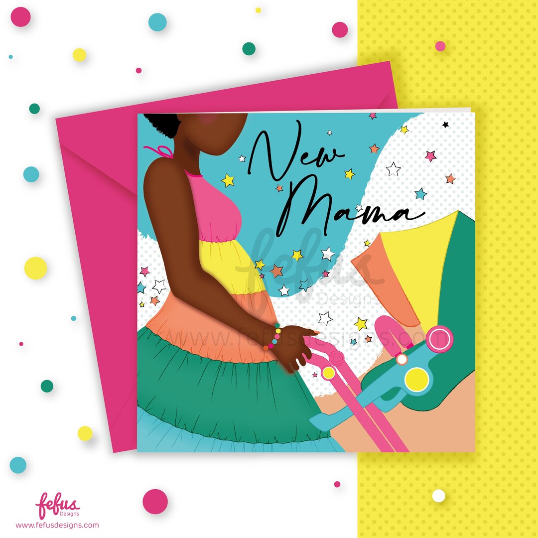 New Mummy Card | New Black Mom Card | First Time Mum Card | Diverse ...