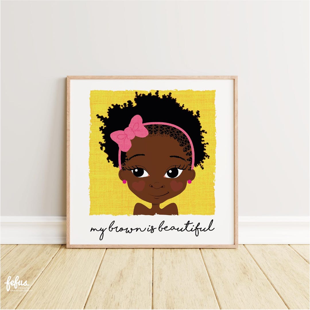 Black Girl Magic Wall Decor Toddler | Diverse Art Prints | Colourful ...