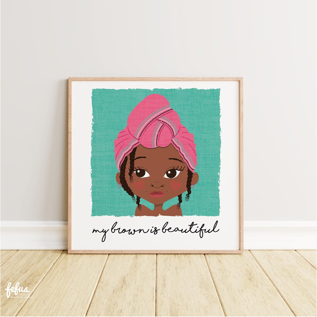 Black Girl Magic Wall Art Print, Girls Room Wall Decor | Hand Drawn ...