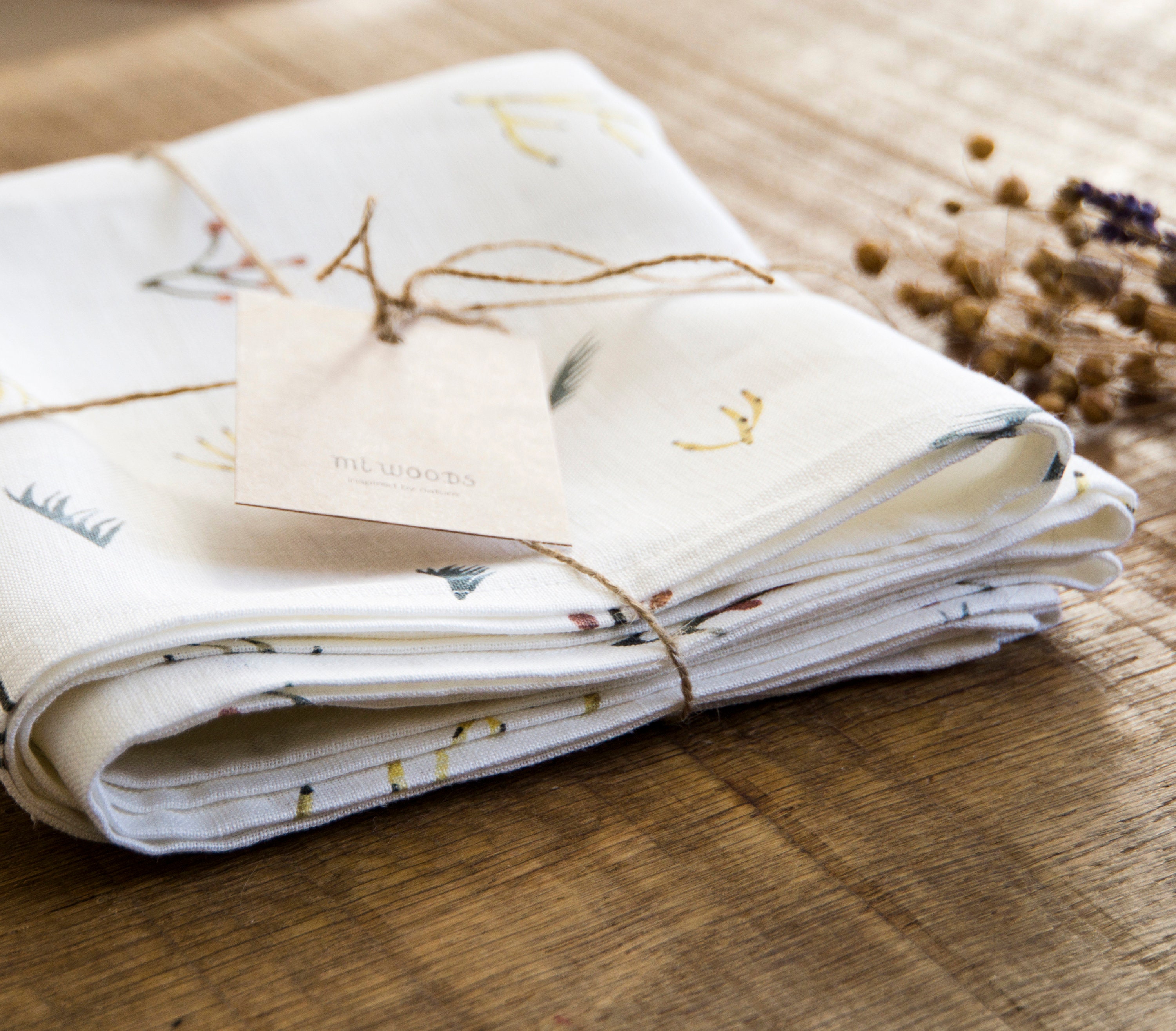 Floral Linen Table Top White Linen Table Runner 147 X 49 Cm - Etsy