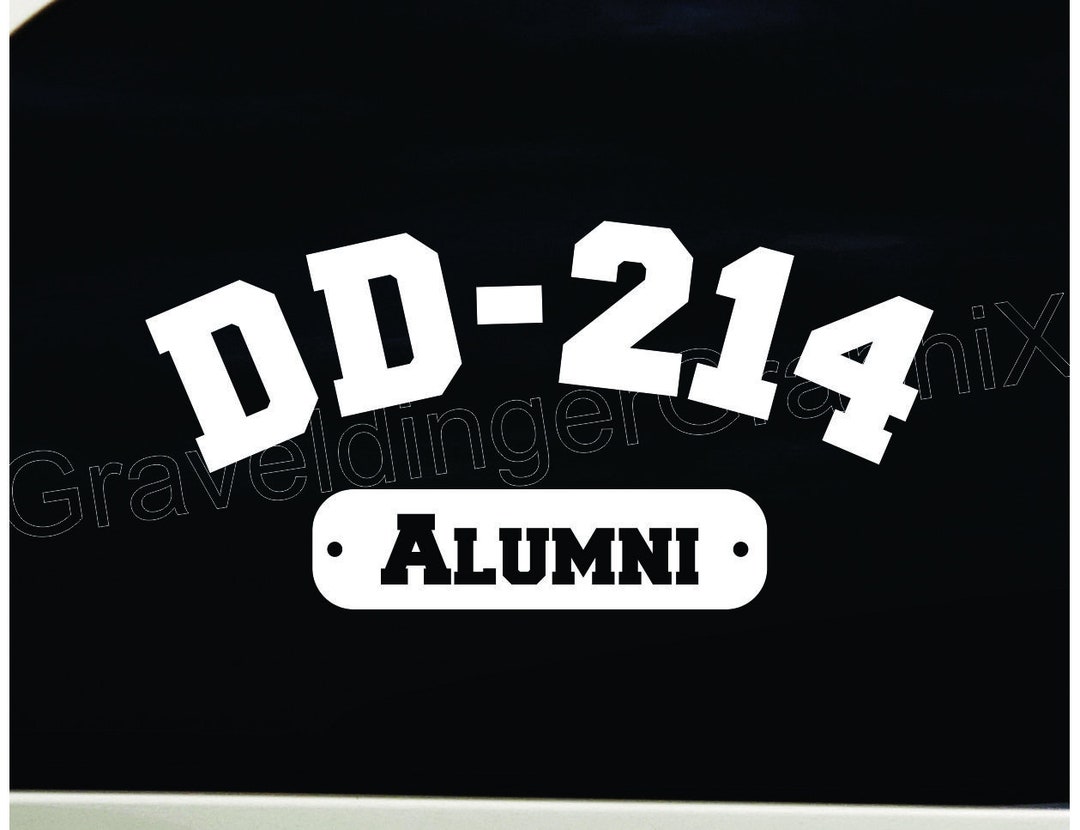 DD-214 Alumni Decal, Military Retirement, Veteran Decal Sticker, Bumper ...