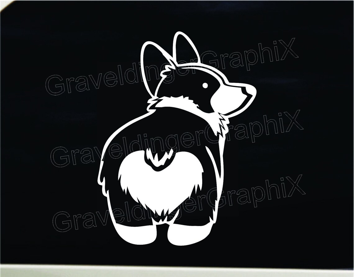 CORGI Window Decal Corgi With the Cutest Butt Corgi Sticker - Etsy