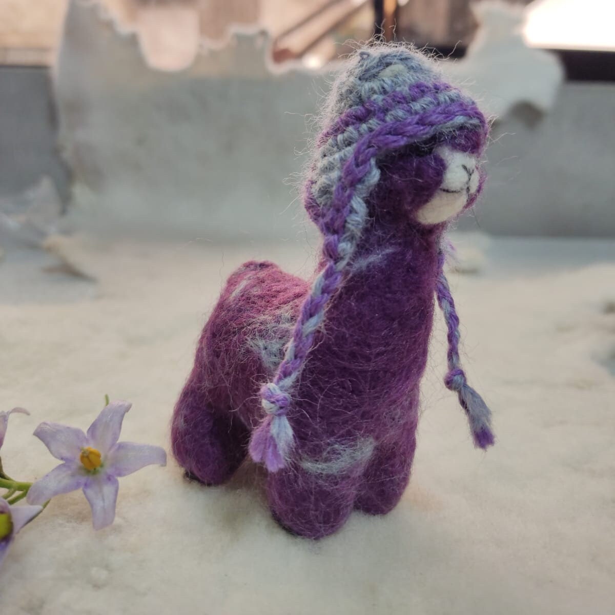 3.5 IN Needle Felted Alpaca Sculptures With Chullo or Hat | Etsy