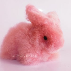 8 IN Rabbit Peruvian Gift Handmade Alpacafur Stuffed Animal Plush ...