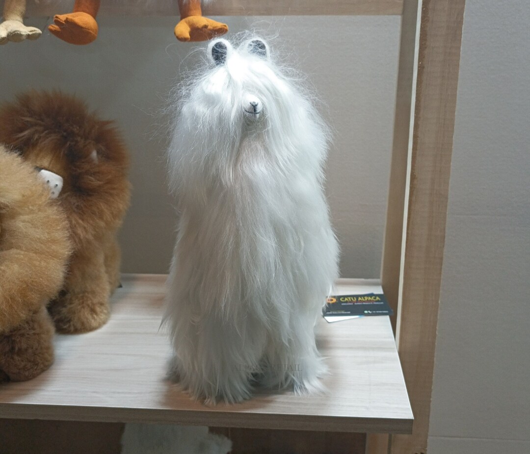 13 IN Handmade Alpaca Stuffed Animal Plush Alpaca Suri Fur/ - Etsy