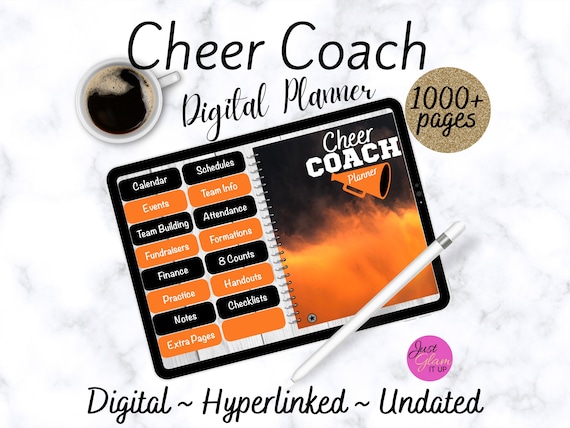 Cheer Coach Digital Planner / Orange and Black / Goodnotes5 / - Etsy