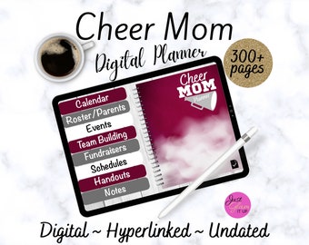 Cheer Coach Digital Planner / Maroon / Goodnotes5 / Undated - Etsy