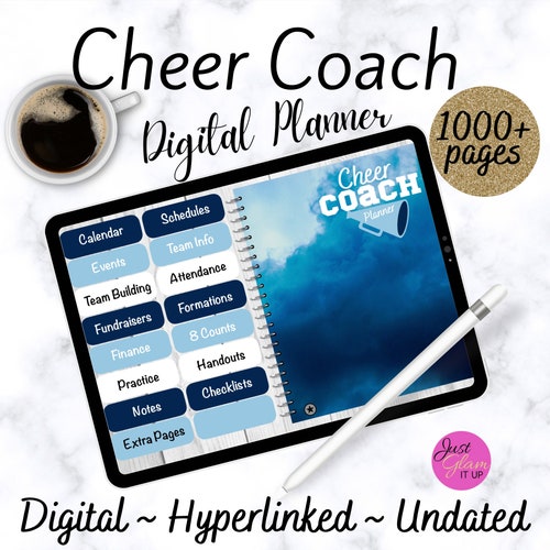 Cheer Coach Digital Planner / Maroon / Goodnotes5 / Undated - Etsy