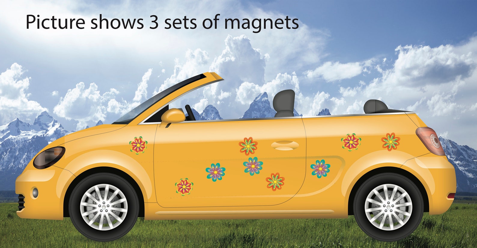 Flower Power Car Magnets | Etsy