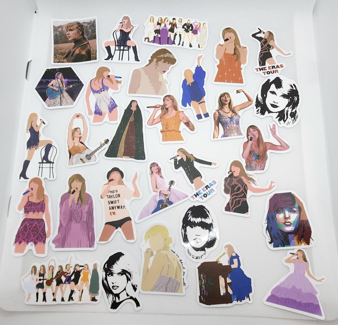 Taylor Swift Sticker Mystery Packs 10 Stickers Swiftie, Water Bottle ...