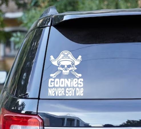 Goonies Never Say Die Vinyl Decal Funny Sticker Car Window - Etsy