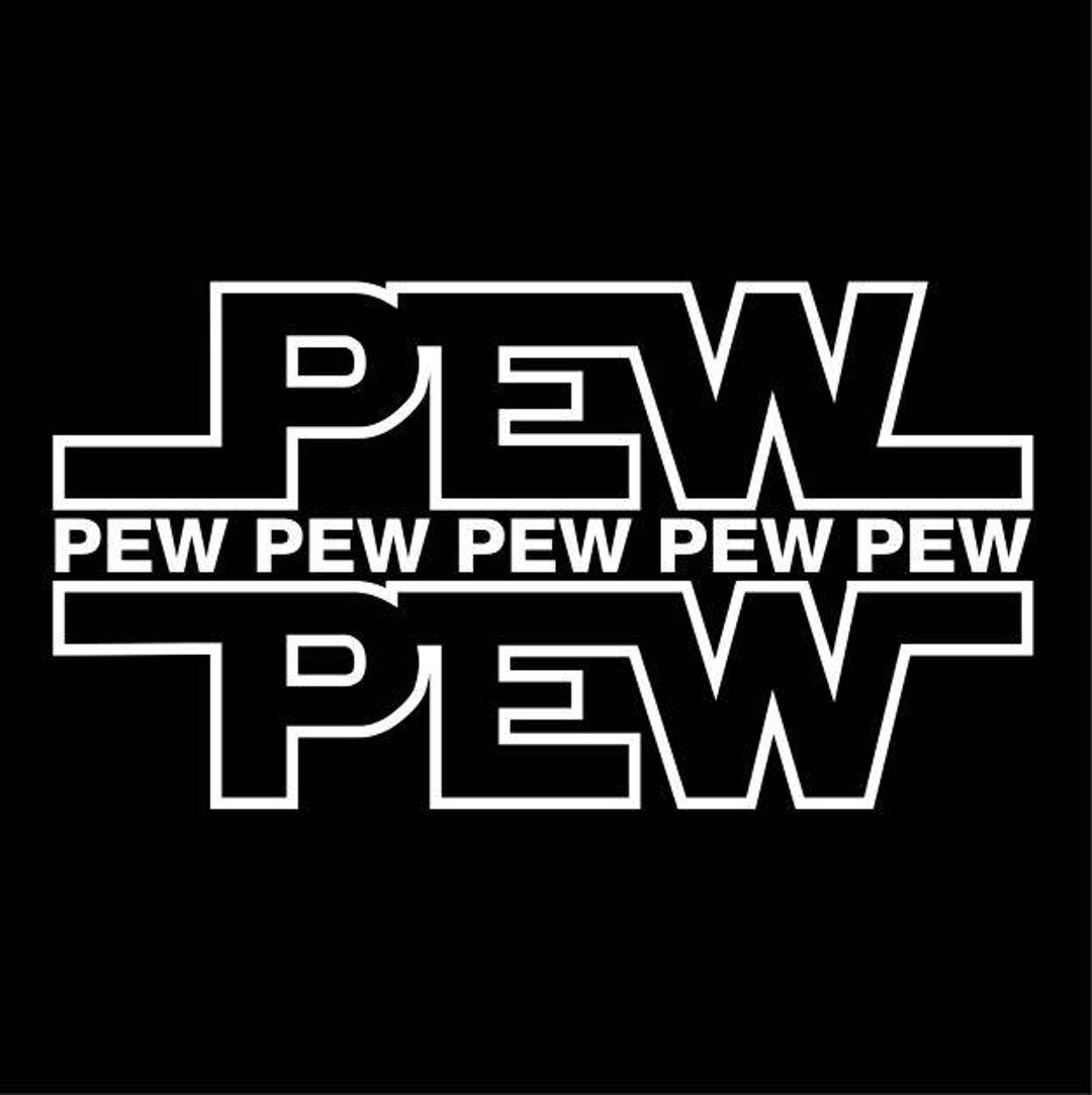 PEW PEW PEW Star Wars Themed Vinyl Decal - Etsy