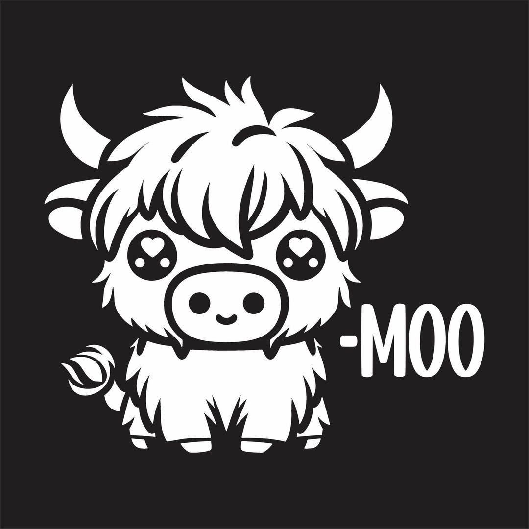 Moo Cute Baby Cow Vinyl Decal - Etsy